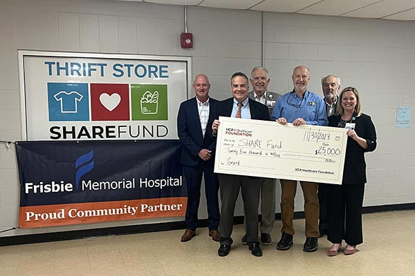 Frisbie selects Share Fund for HCA Healthcare Foundation’s first $25K ...